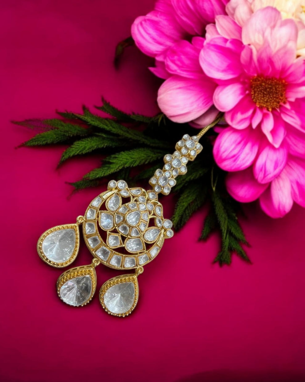 Polki Bridal Maang Tika – Forever Jewels India